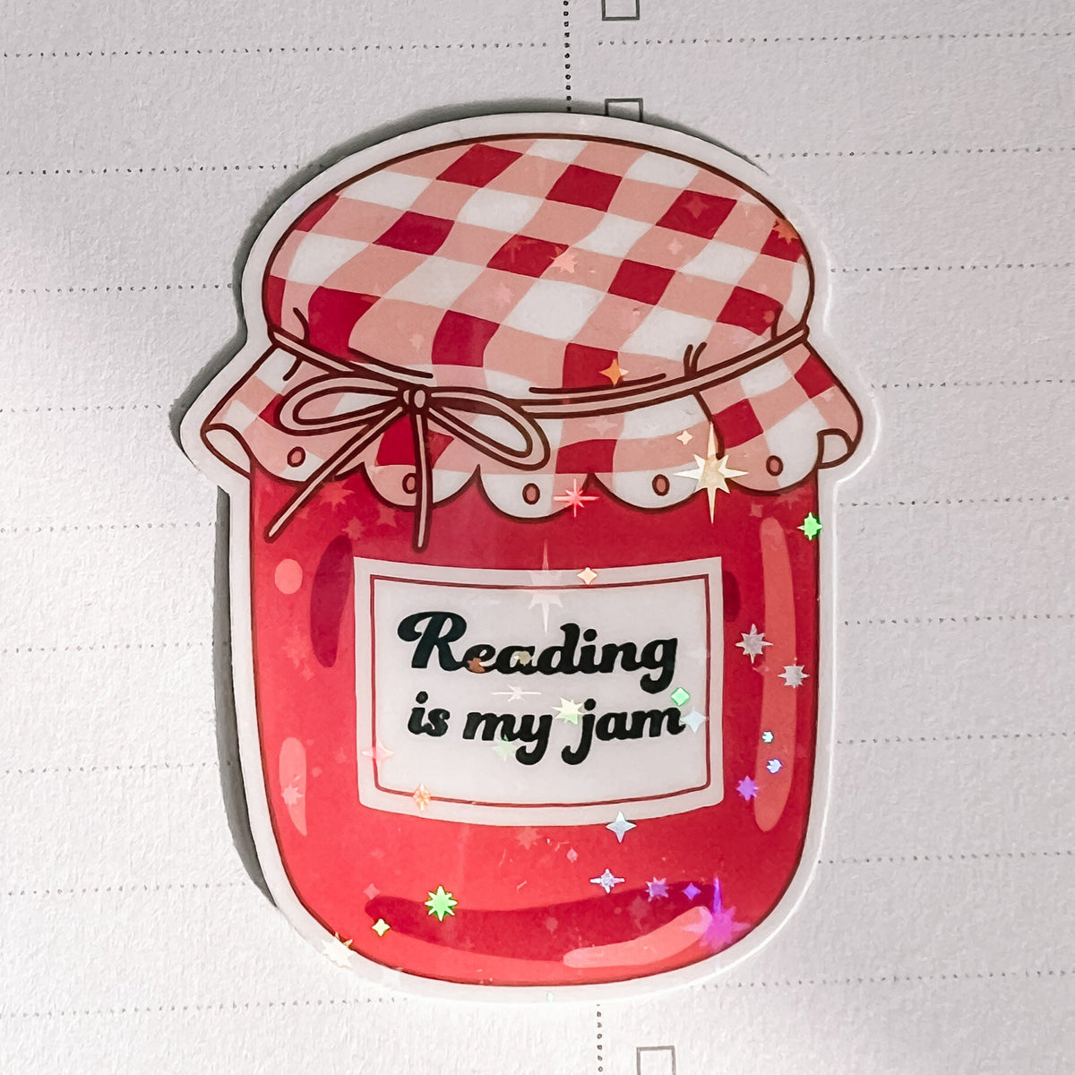 Reading Is My Jam Holographic Sticker – Painted Lavender