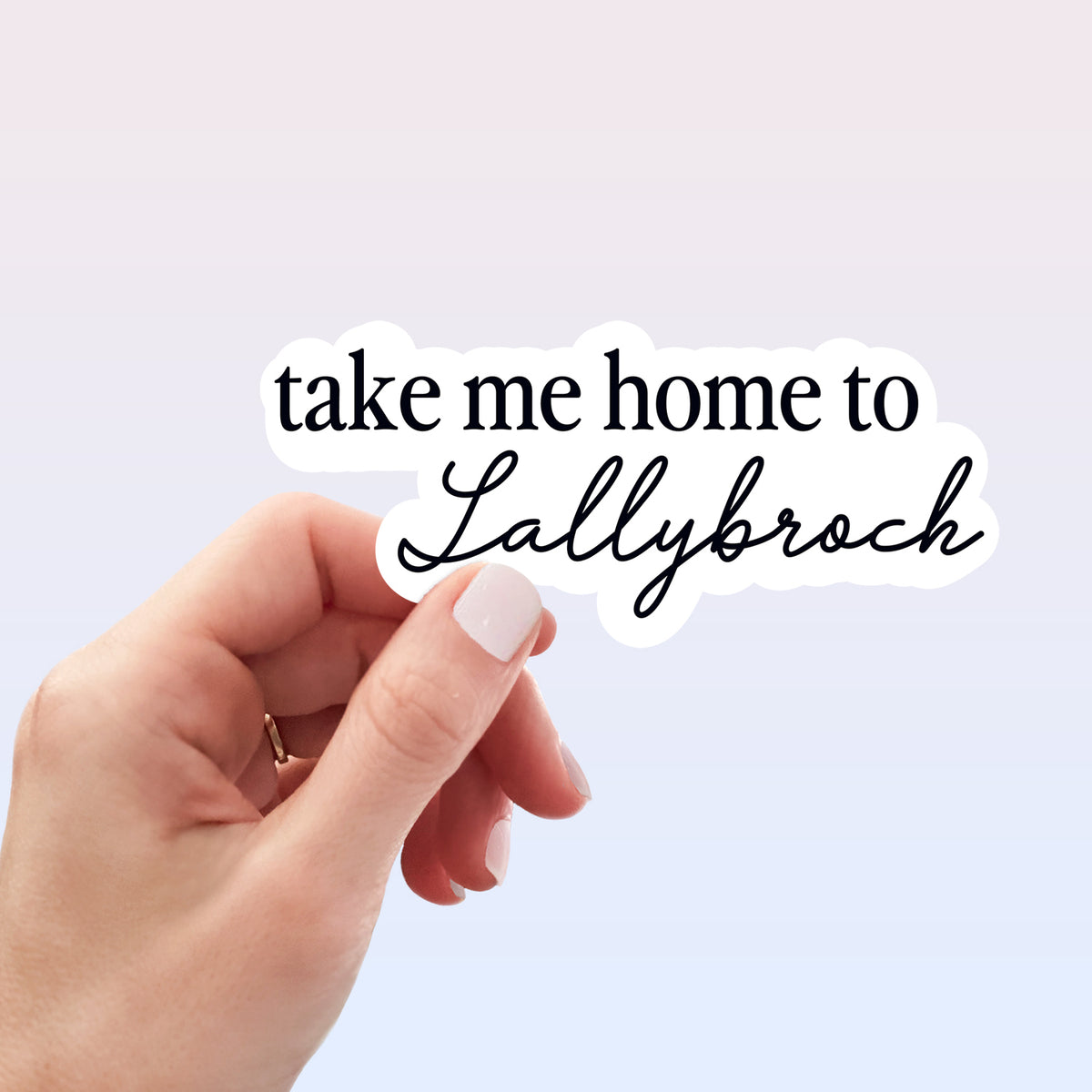 Take Me Home To Lallybroch Minimal Sticker – Painted Lavender